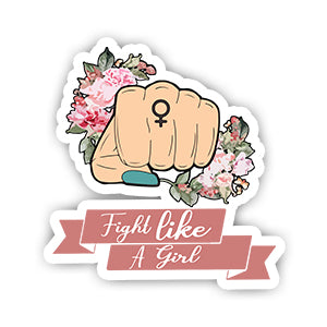 Fight Like a Girl Punch Sticker.Best Laptop stickers in Egypt by MADD ...